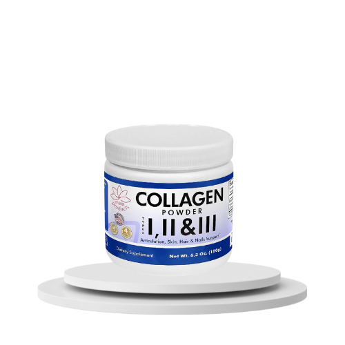 Collagen powder types I, II, and III. Hydrolyzed collagen and ...