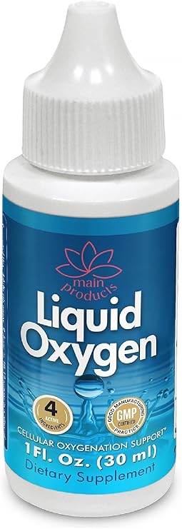 Liquid Oxygen Drops in 1 fl oz, 30 ml, Cellular Oxygenation Support, 4 ...